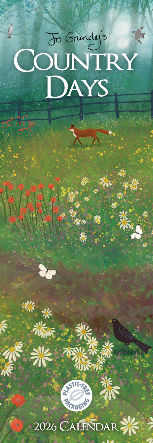 Country Days, Jo Grundy Slim Calendar 2026 – Otter House