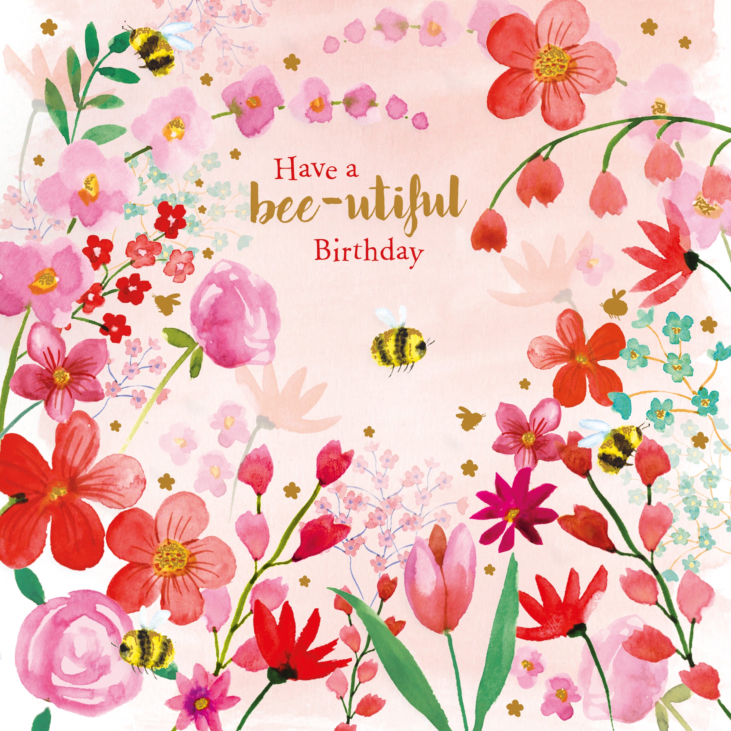 Birthday Treats Card Collection - Bee Floral – Otter House